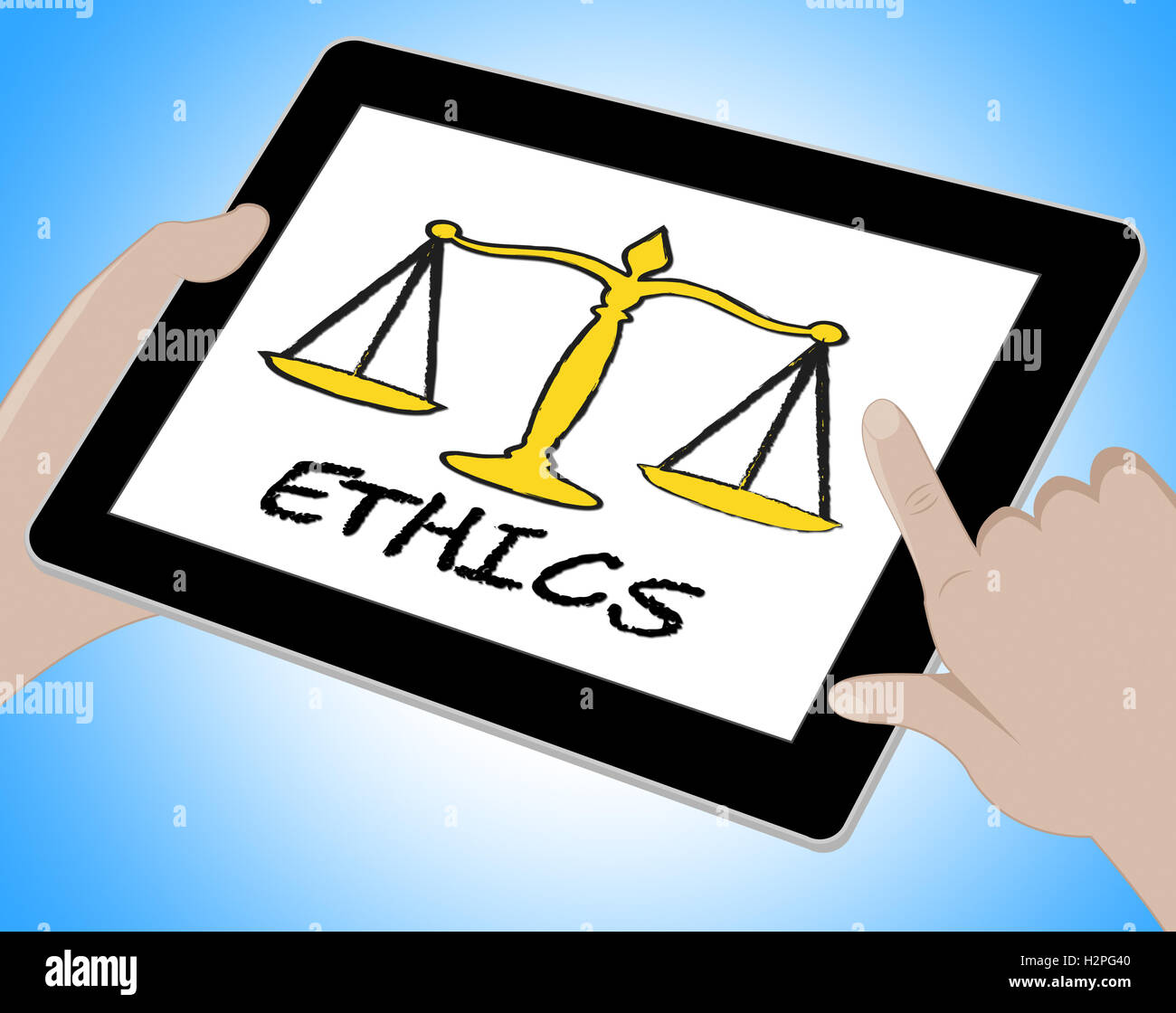 Ethics Online Indicating Moral Code 3d Illustration Stock Photo - Alamy