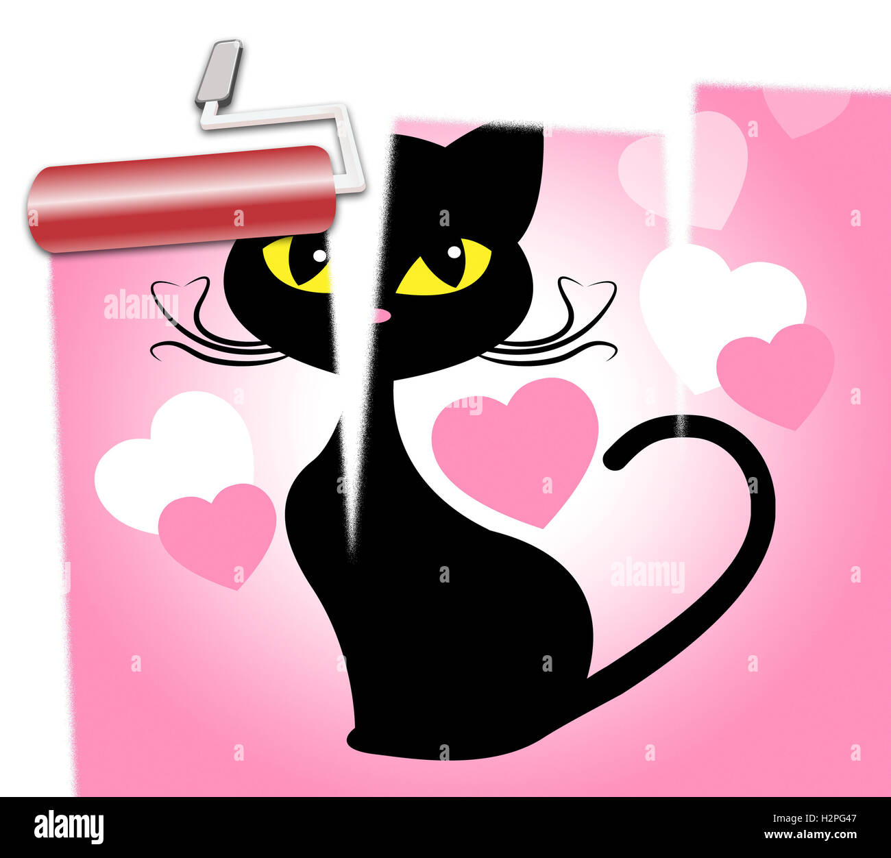 Cat Love Indicating Feline Devotion And Passion Stock Photo - Alamy