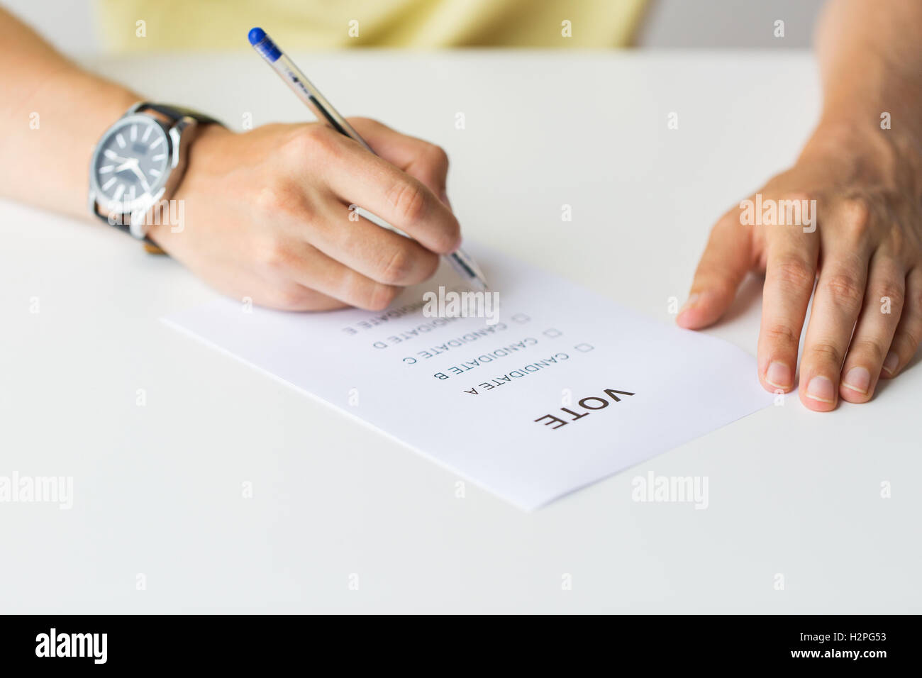 People voting hands close up hi-res stock photography and images - Alamy