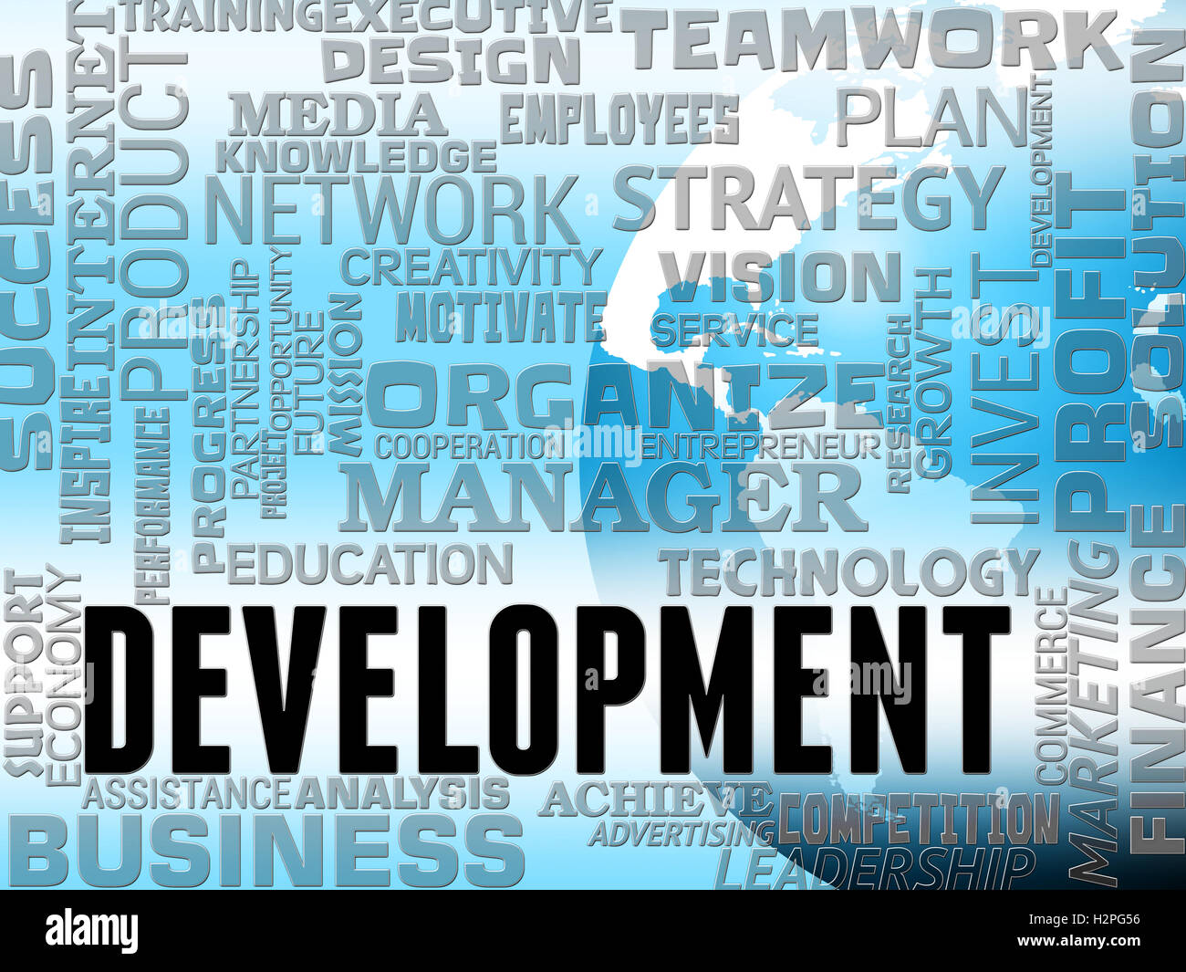 Development Words Representing Success Evolution And Progress Stock ...