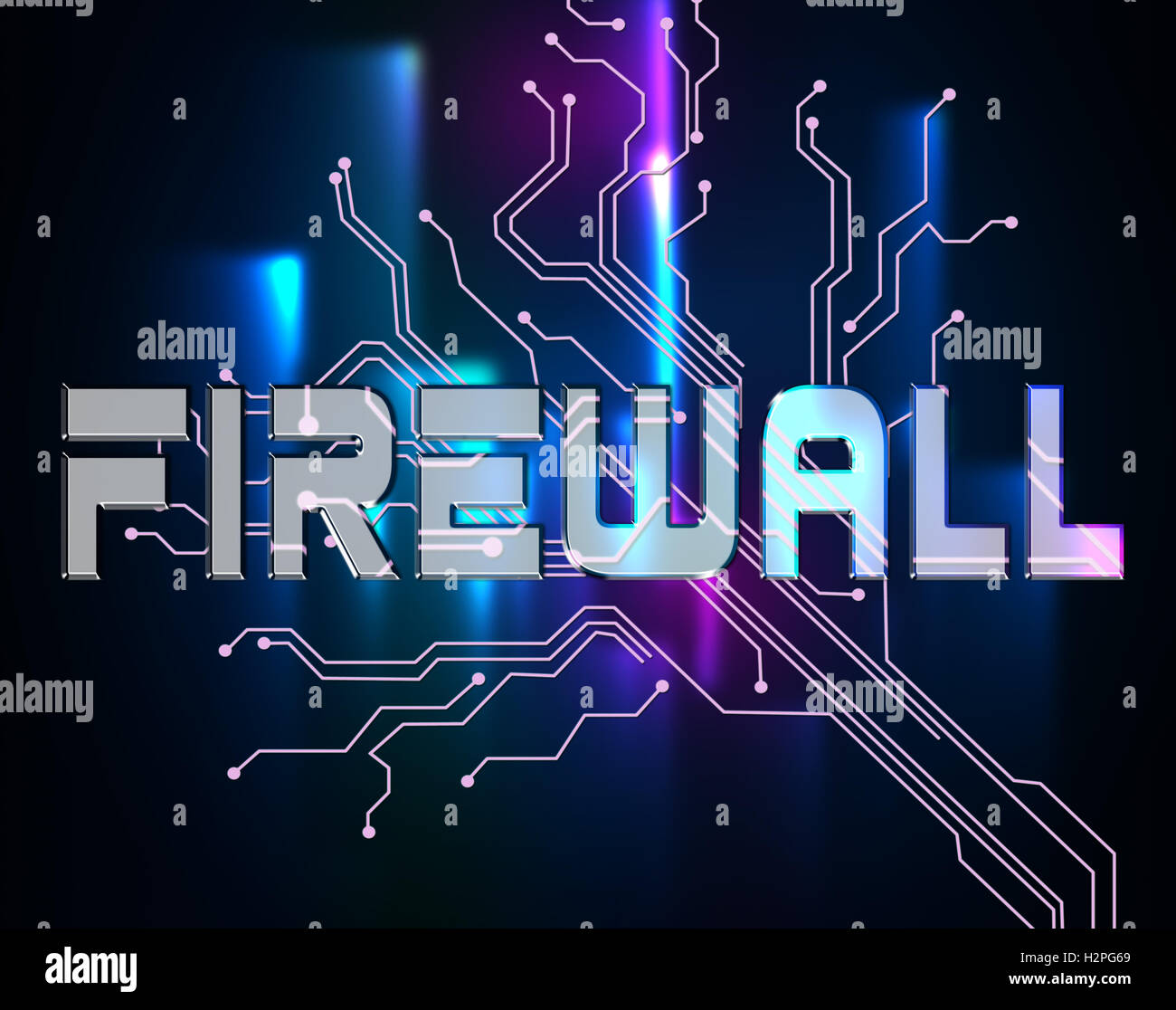 Firewall Word Meaning Protected Online And Safety Stock Photo - Alamy