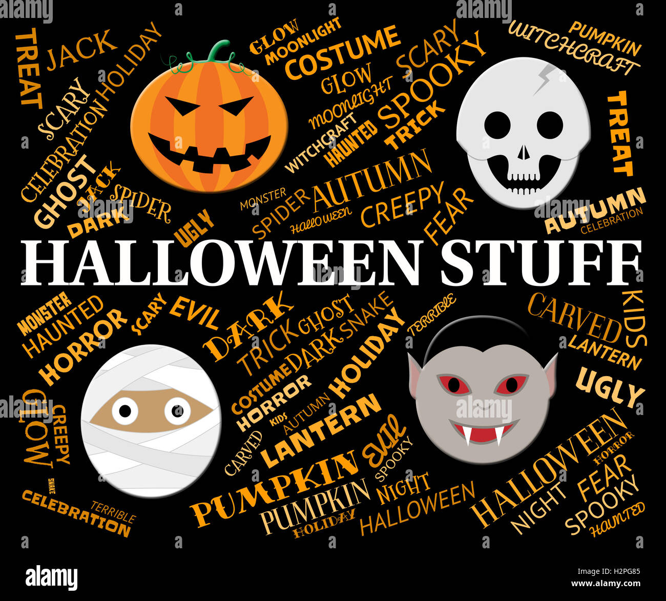 Halloween Stuff Meaning Spookky And Horror Gear Stock Photo - Alamy