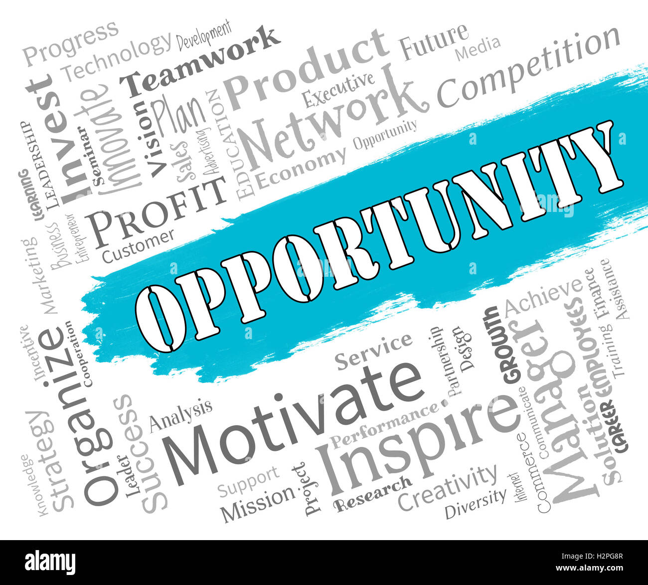 Opportunity Words Mean Making The Most Of Everything Stock Photo - Alamy