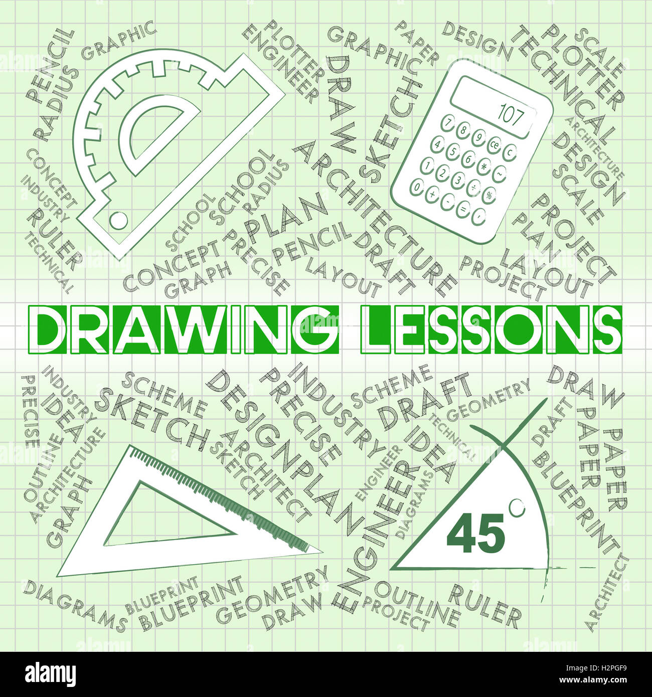 Drawing Lessons Showing Sketching And Creativity Class Stock Photo - Alamy