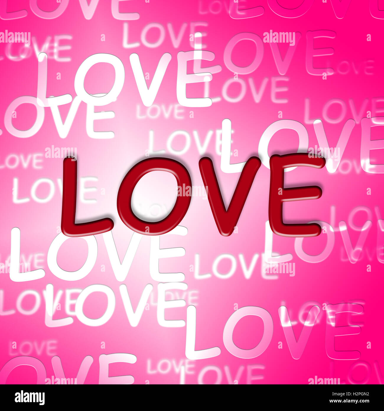Love Words Representing Affection Fondness And Romance Stock Photo - Alamy