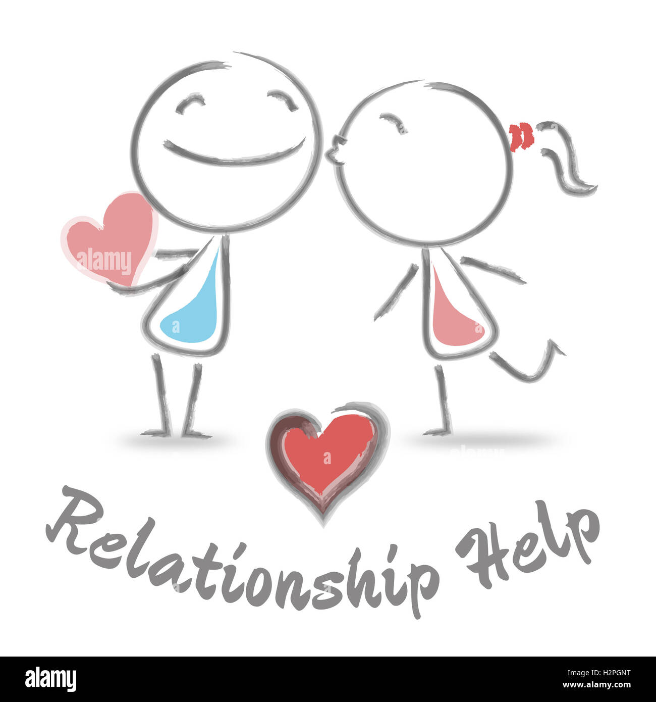 Relationship Help Meaning Love And Romance Assistance Stock Photo - Alamy