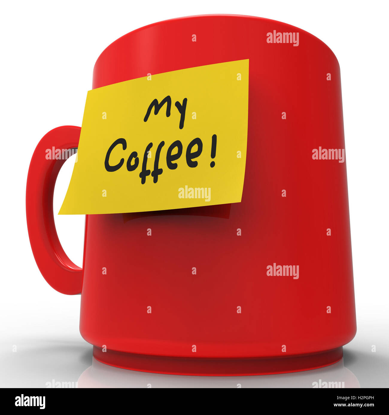 My Coffee Message Representing Drink Break 3d Rendering Stock Photo - Alamy