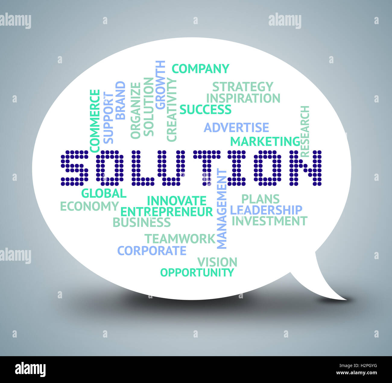 Solution Bubble Meaning Successful Goals And Achievement Stock Photo ...