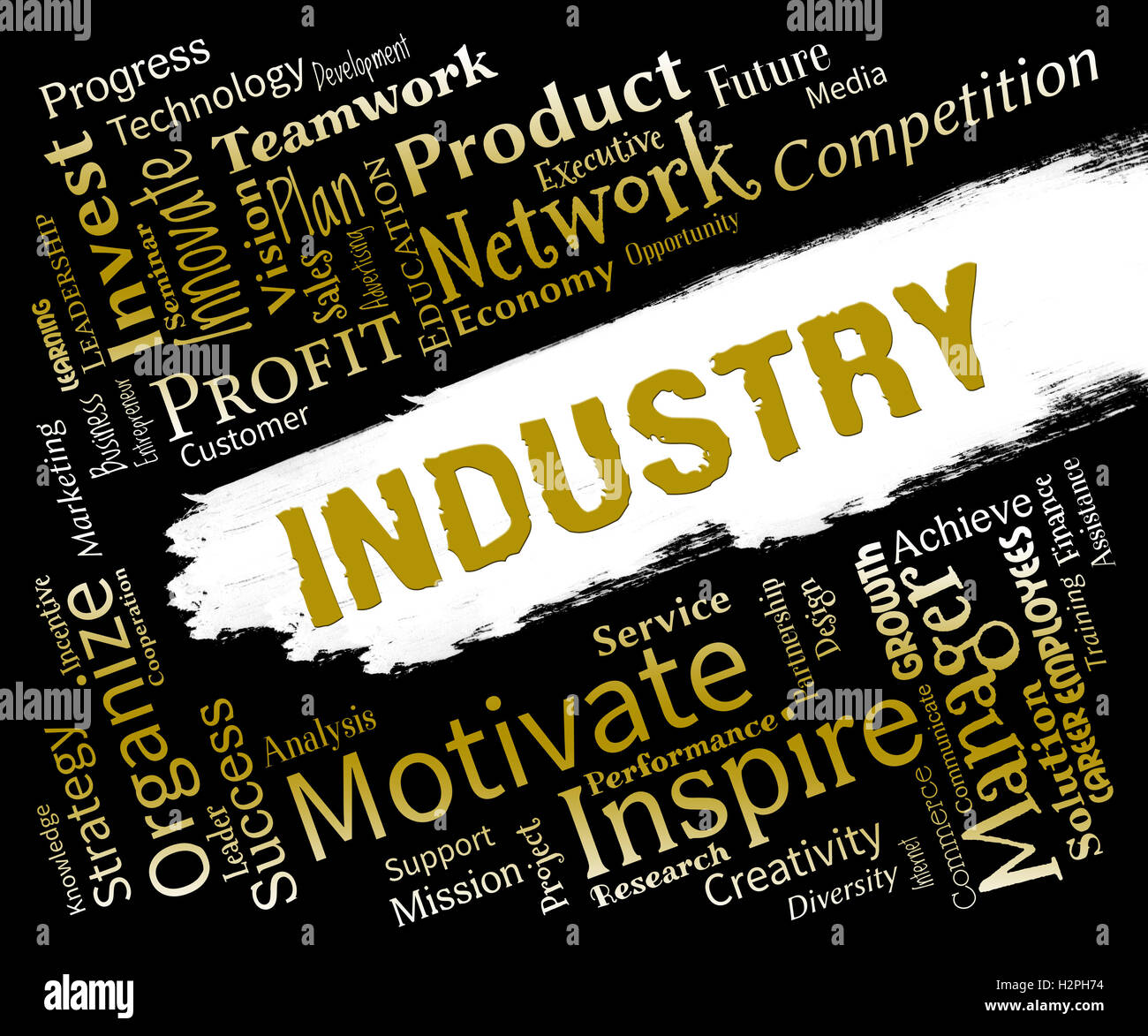Industry Words Indicating Industrial Production And Manufacture Stock ...