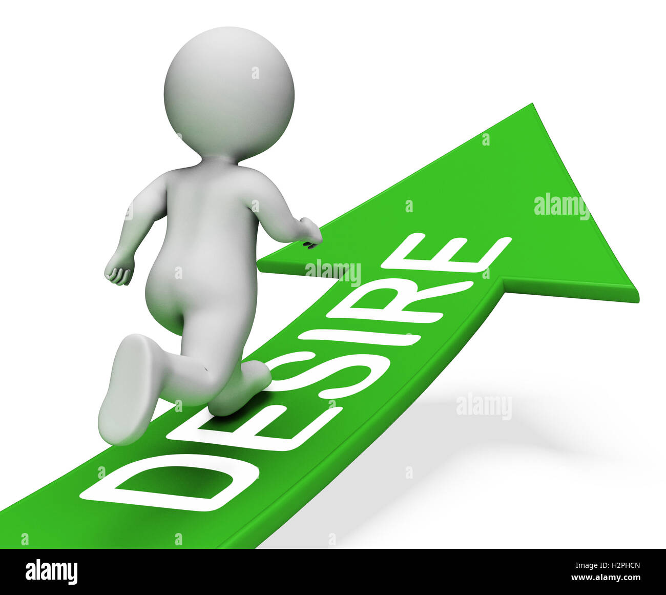 Desire Arrow Representing Yearning Hopes 3d Rendering Stock Photo - Alamy