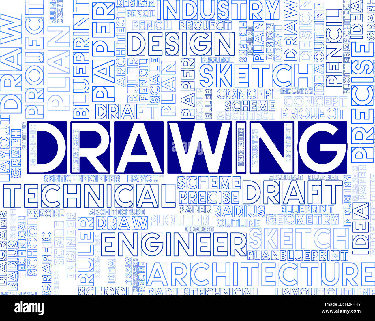 Drawing Words Showing Creativity Sketching And Design Stock Photo - Alamy