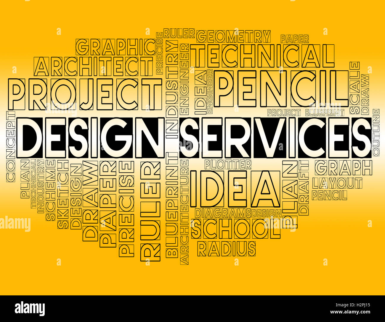 Design Services Showing Graphic Creation And Developing Stock Photo - Alamy
