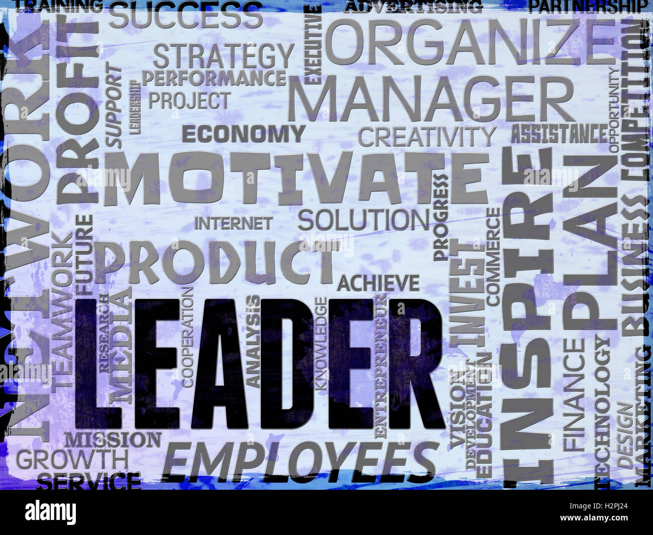 Leader Words Is Directing Others And Leadership Stock Photo - Alamy