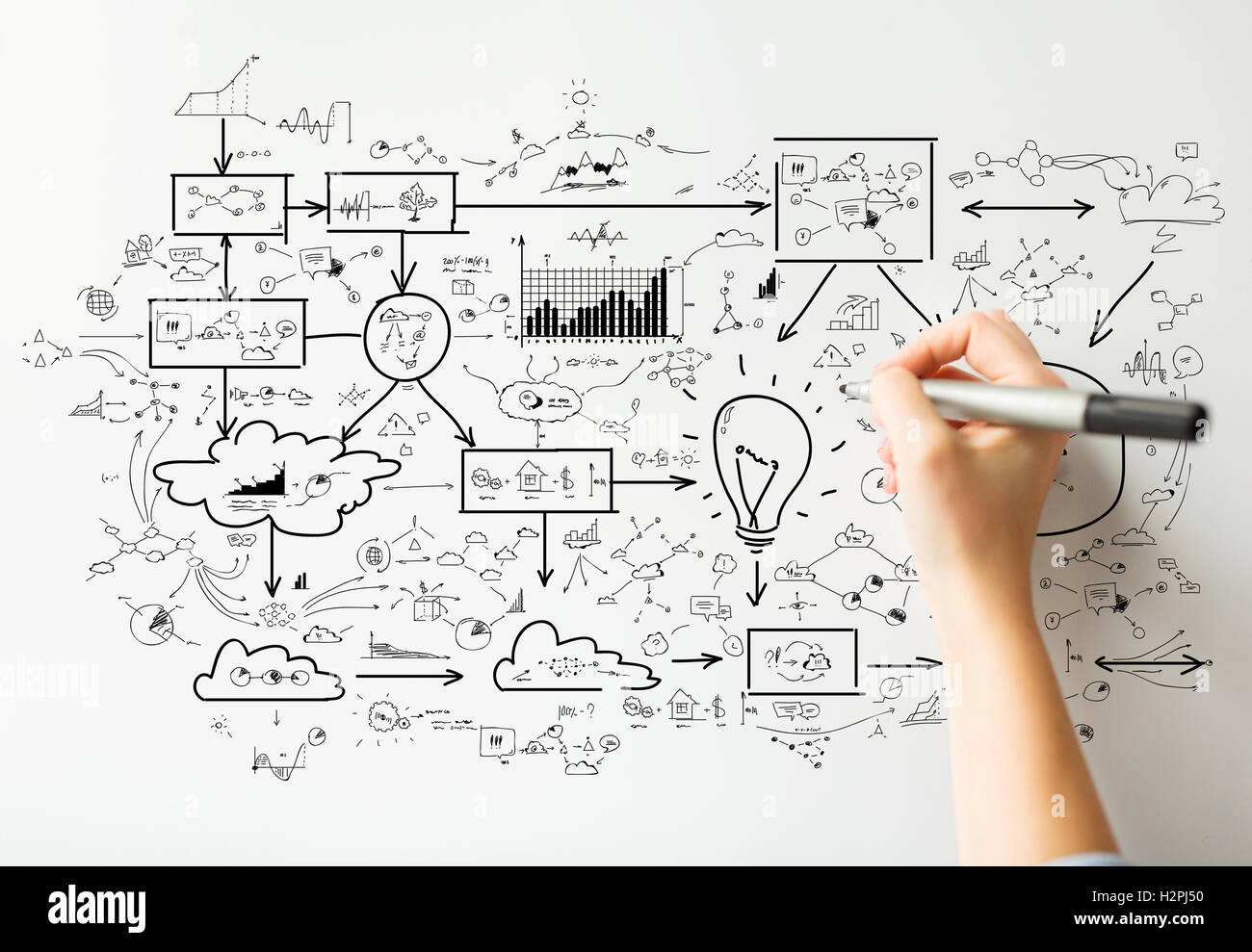 Hand diagram flowchart hi-res stock photography and images - Alamy