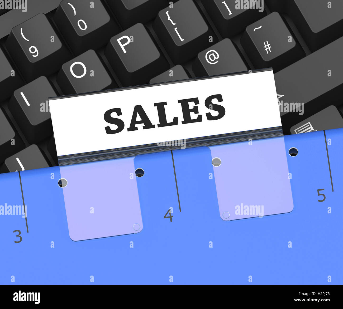 Sales File Representing Retail Vending 3d Rendering Stock Photo - Alamy