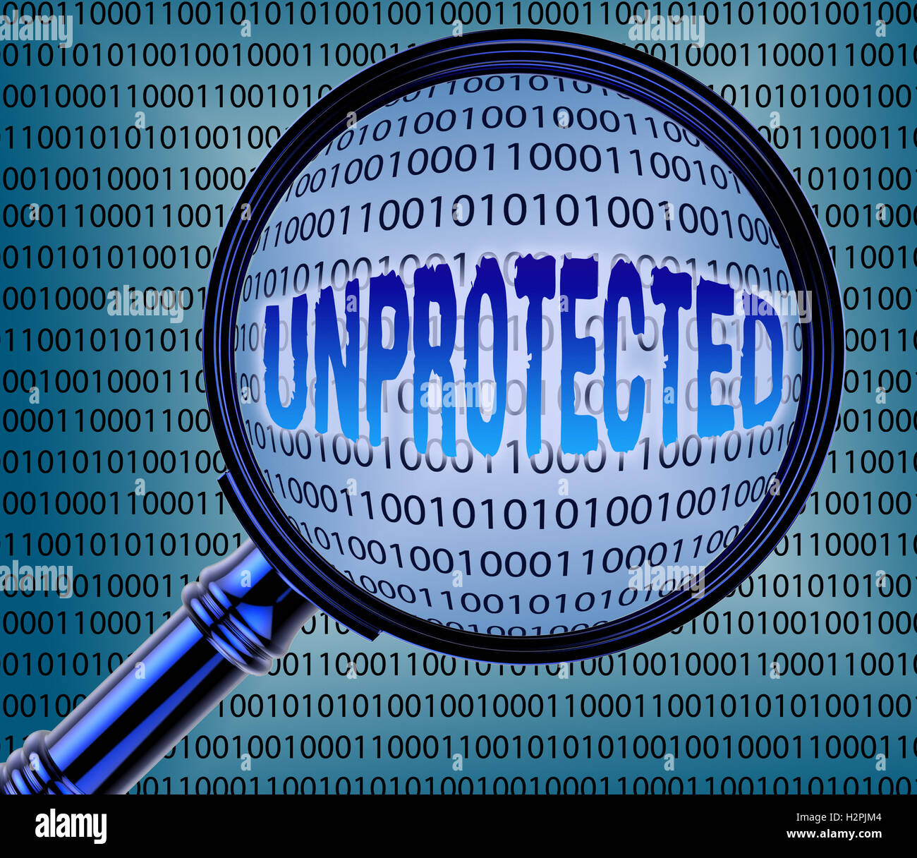 Unprotected Data Showing Unsafe Internet 3d Rendering Stock Photo - Alamy