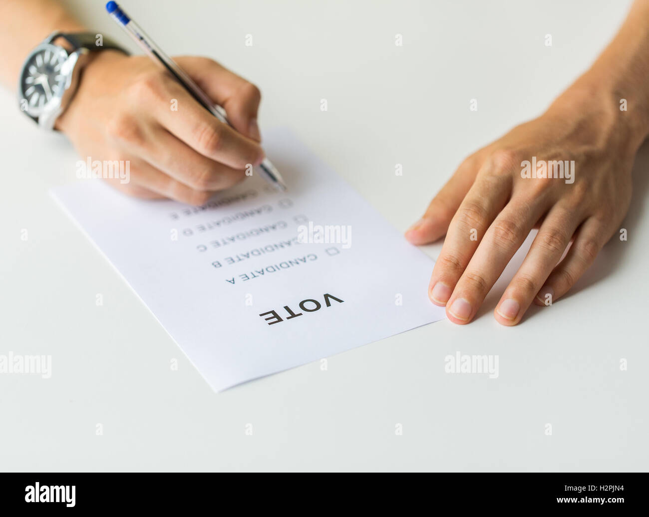 People voting hands close up hi-res stock photography and images - Alamy