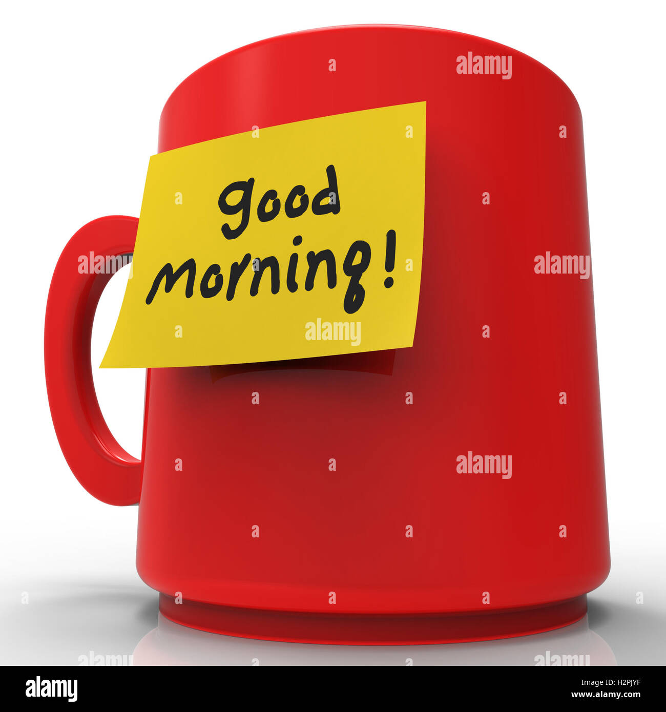 Good Morning Message Indicating Wake Up 3d Rendering Stock Photo - Alamy