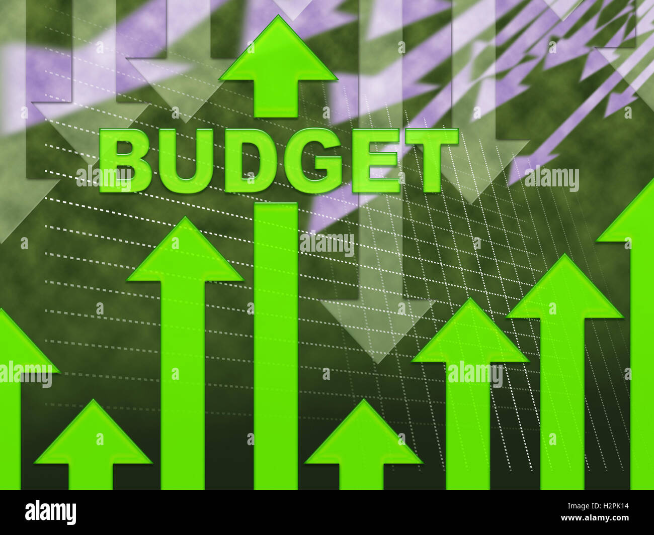 Budget Graph Showing Expenses Allotment And Allowance Stock Photo - Alamy