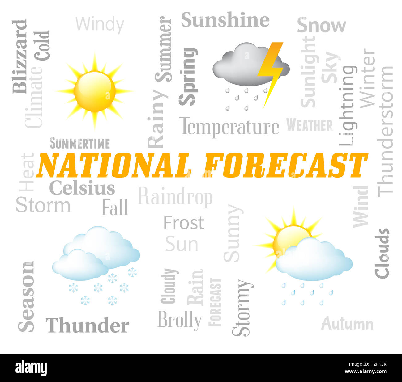 National Forecast Showing Meteorological Conditions For The Country ...