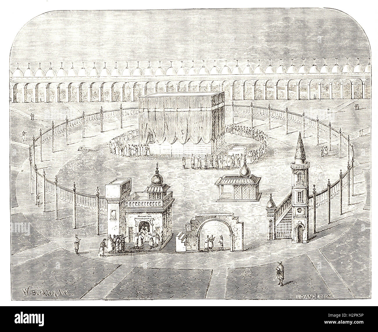 History engraving the kaaba hi-res stock photography and images - Alamy