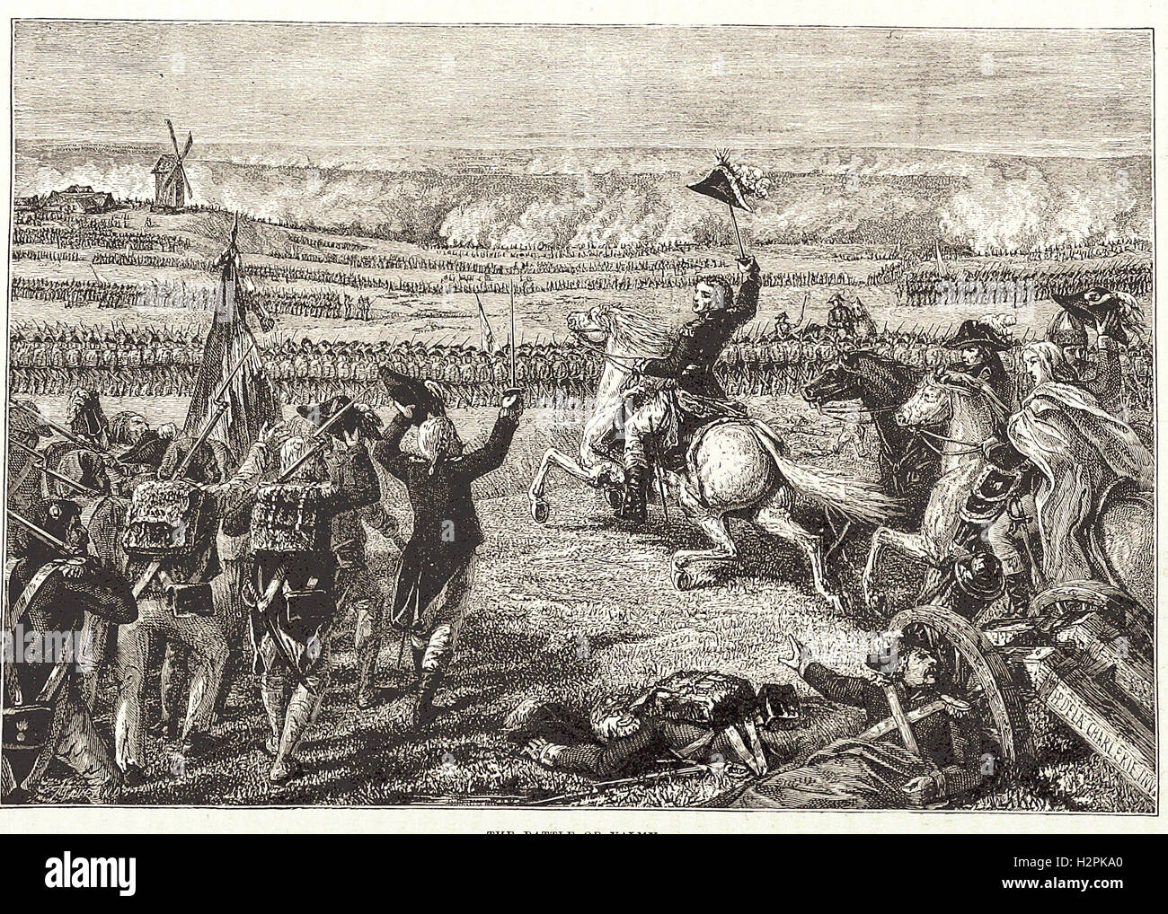 THE BATTLE OF VALMY - from 'Cassell's Illustrated Universal History ...