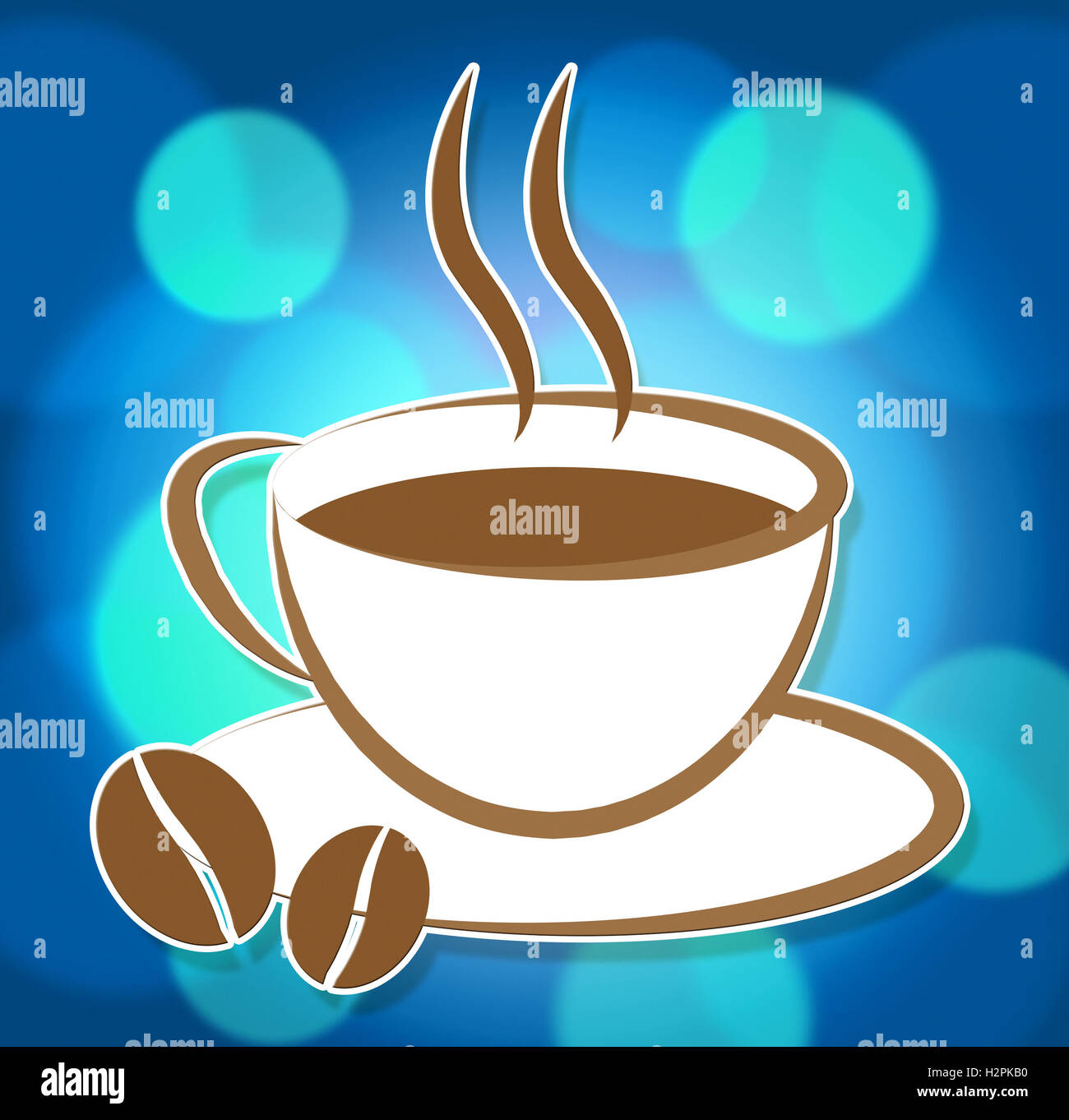 Fresh Coffee Showing Restaurant Cafeteria And Drinks Stock Photo - Alamy