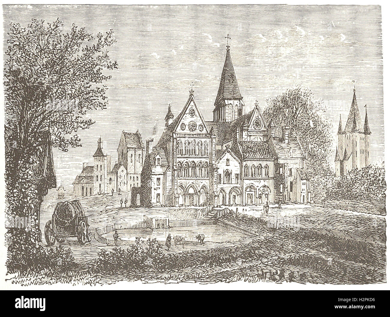 CHURCH AND TOWER OF THE TEMPLE, PARIS - from 'Cassell's Illustrated ...