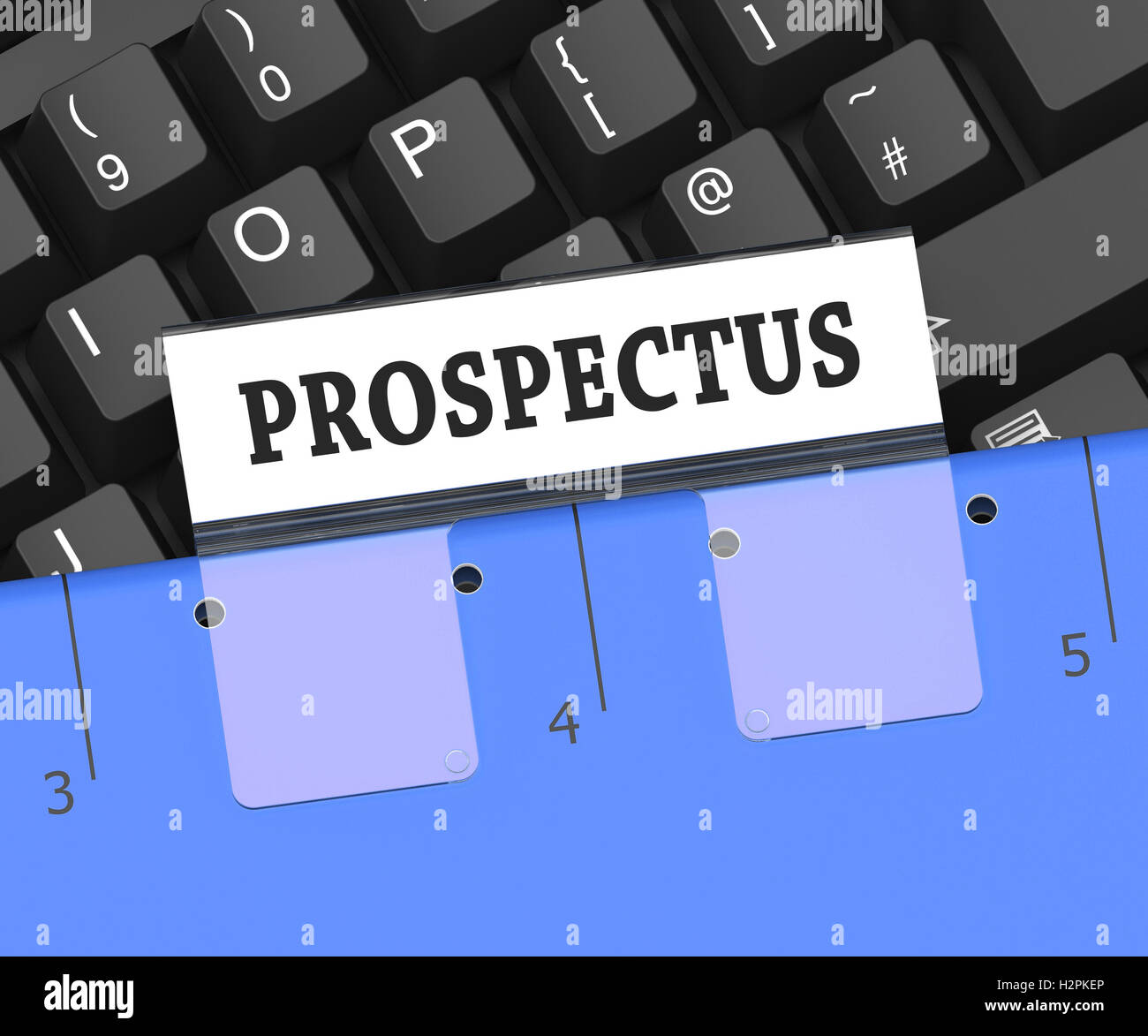 Prospectus File Or Folder Of Brochures 3d Rendering Stock Photo - Alamy