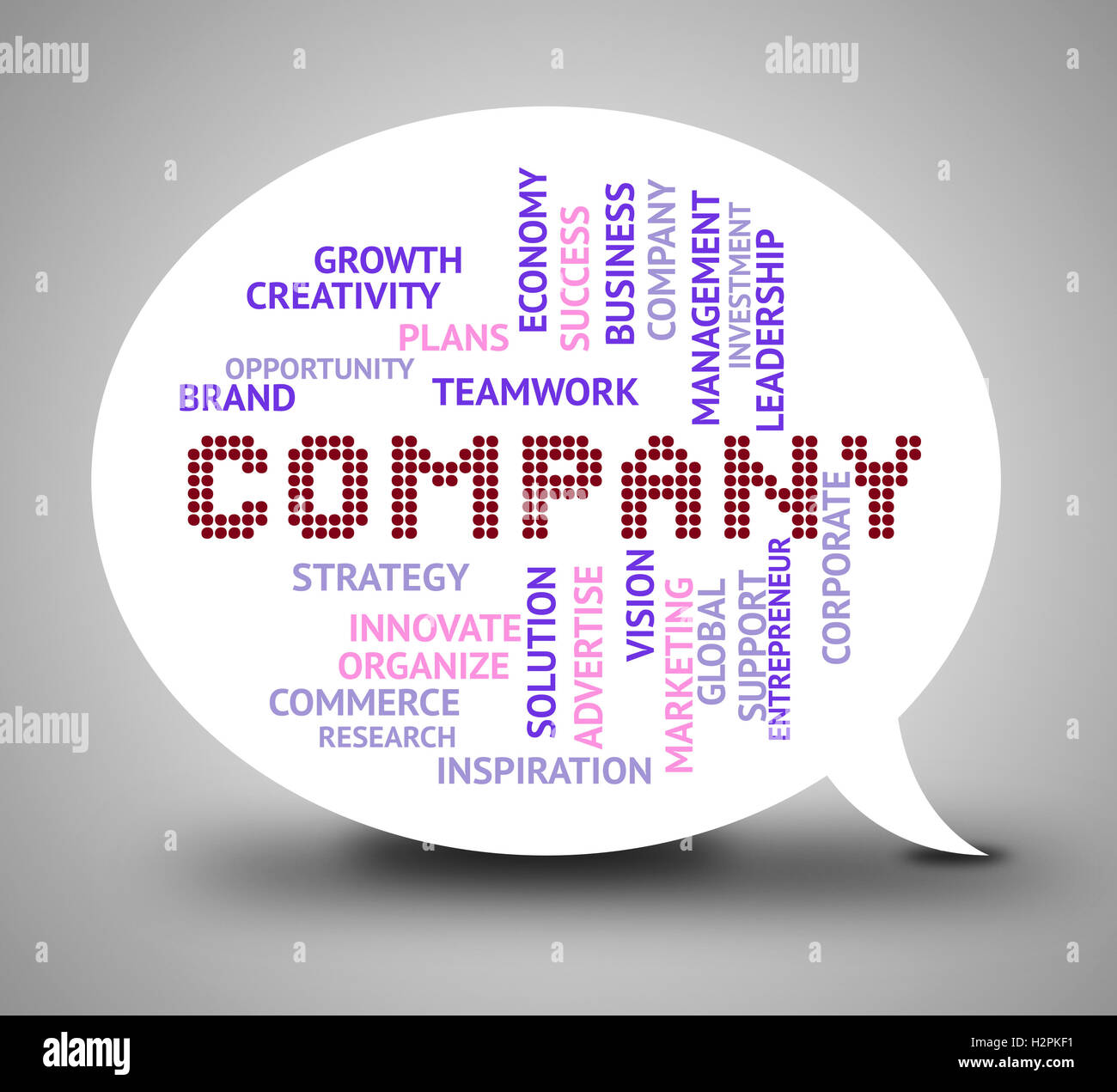 Company Speech Bubble Means Trade Businesses And Companies Stock Photo ...