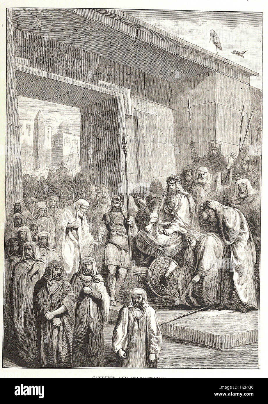 CAMBYSES AND PSAMMETICHUS - from 'Cassell's Illustrated Universal ...