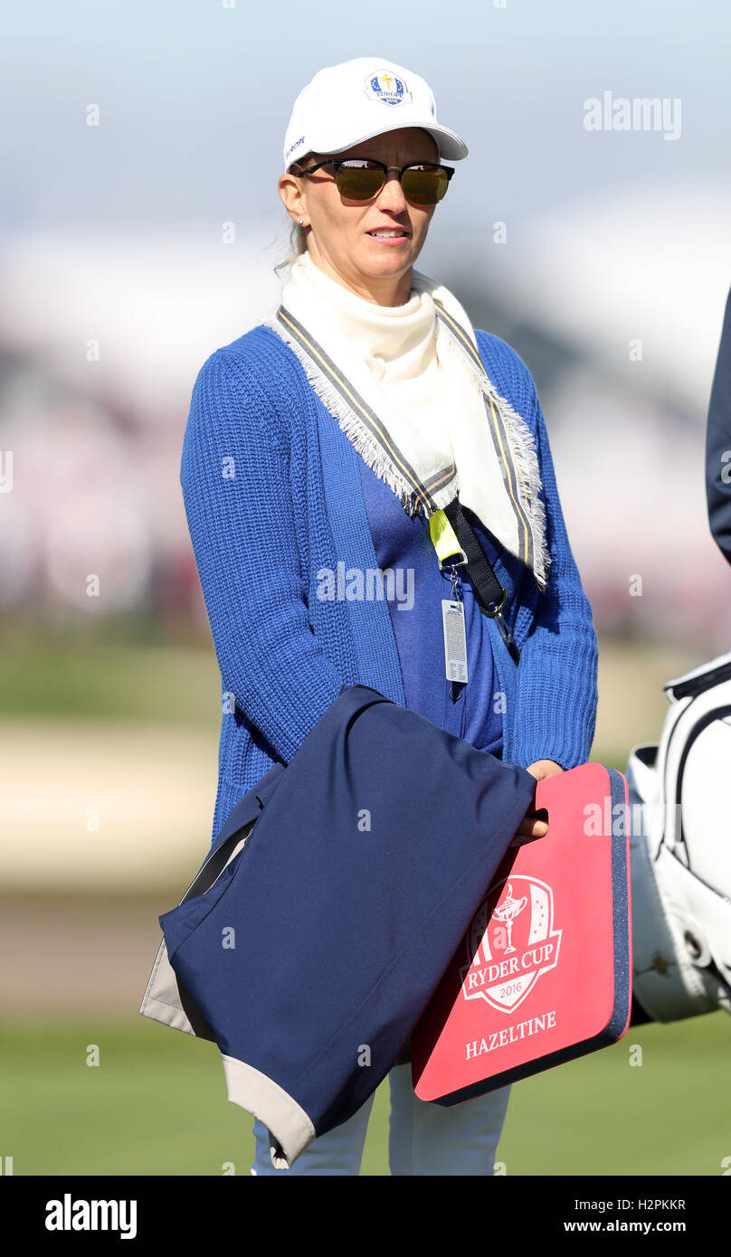 Justin Rose's wife Kate Phillips during day one of the 41st Ryder Cup ...