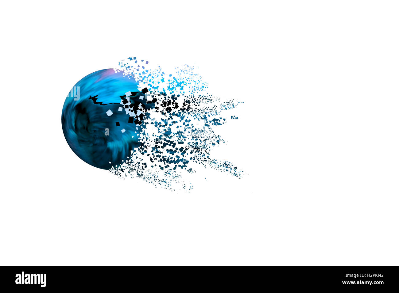 3d sphere with dispersion effect Stock Photo - Alamy