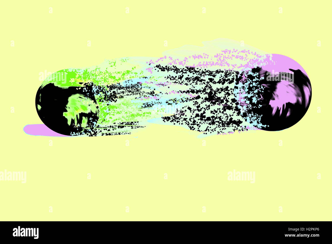 Blue particles in sphere abstract hi-res stock photography and images ...