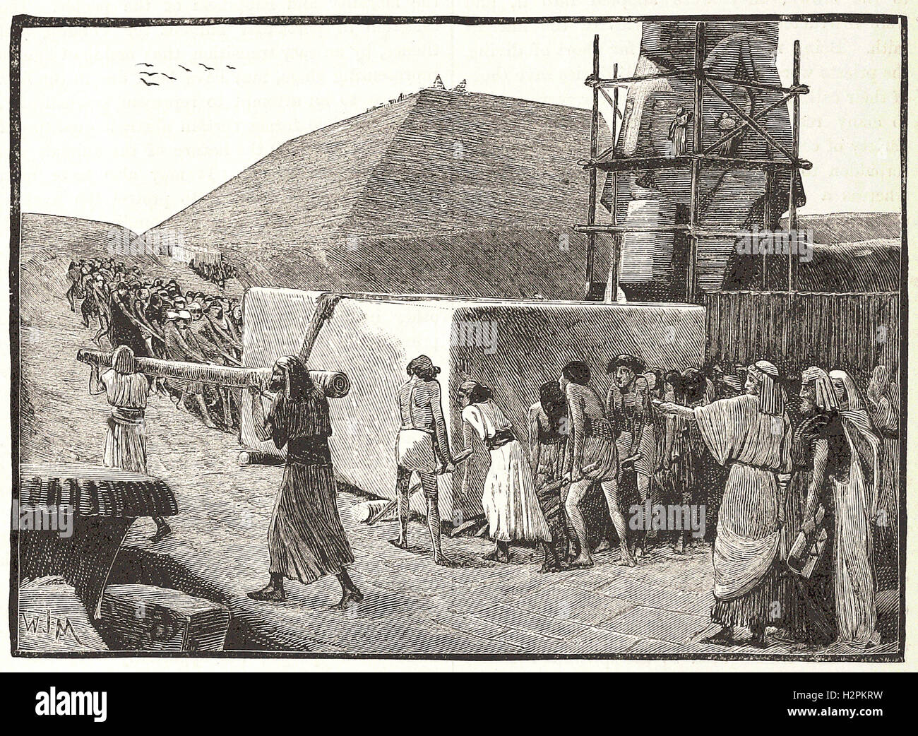 BUILDING A PYRAMID - from 'Cassell's Illustrated Universal History ...