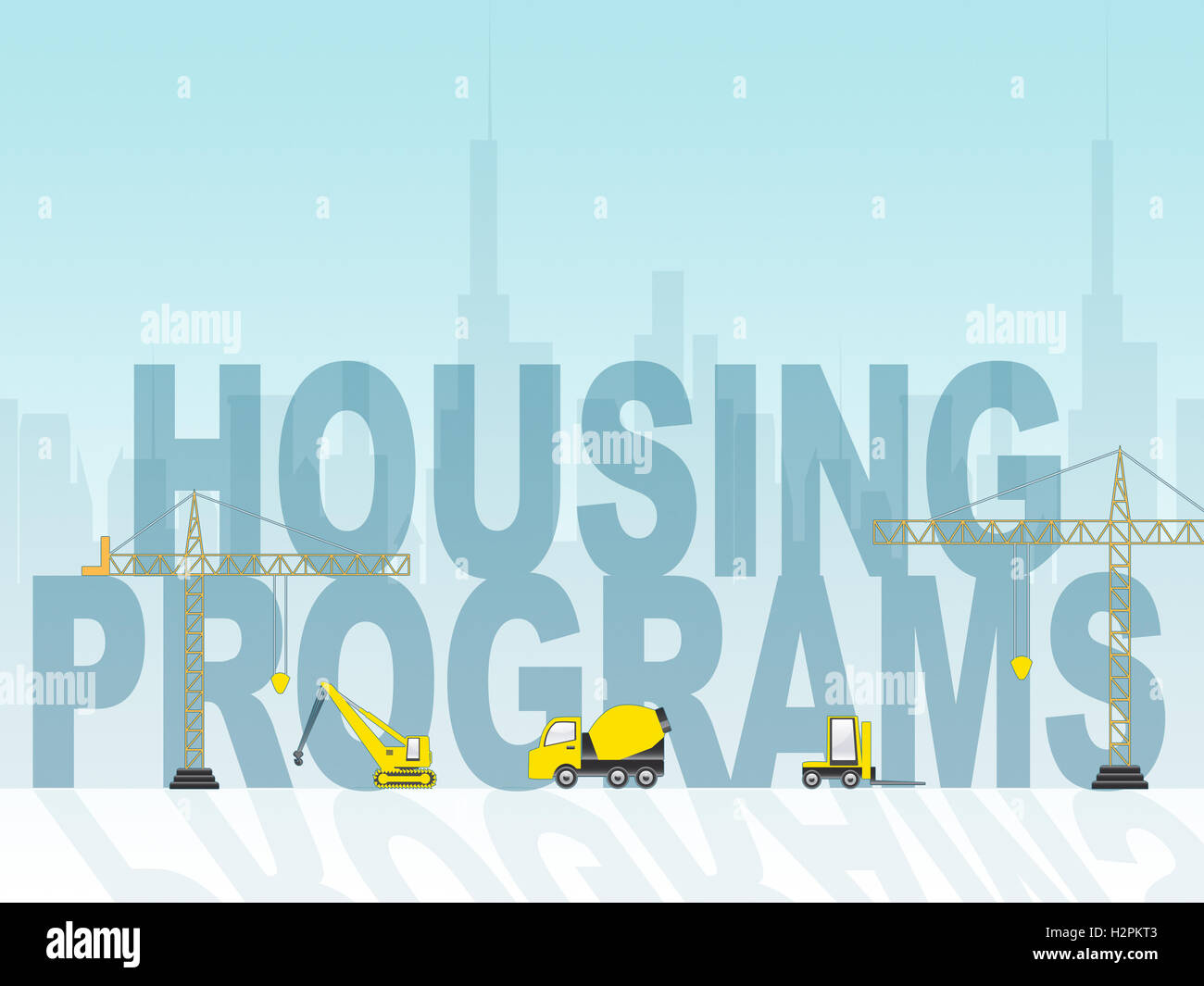 Housing Programs Word With Construction Means Home Or Property Plan ...