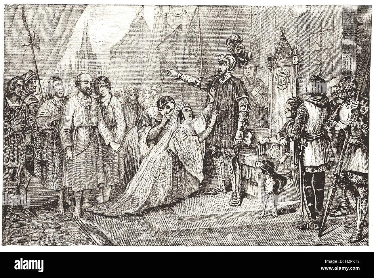 QUEEN PHILLIPPA INTERCEDING FOR THE CITIZENS OF CALAIS - from 'Cassell ...