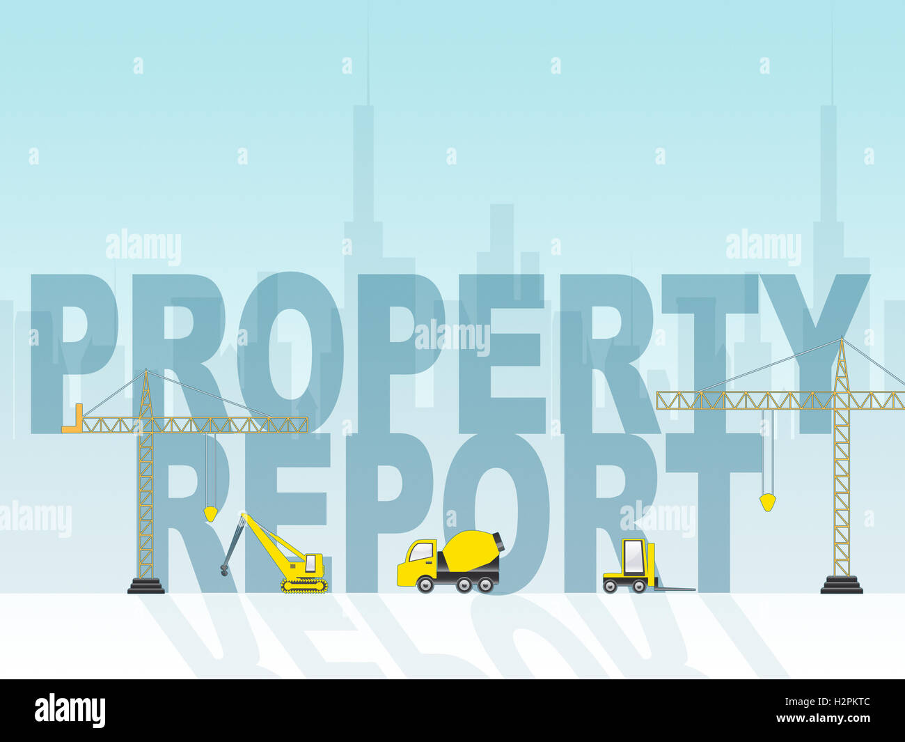 Property Report Words And Construction Represents Real Estate Document ...