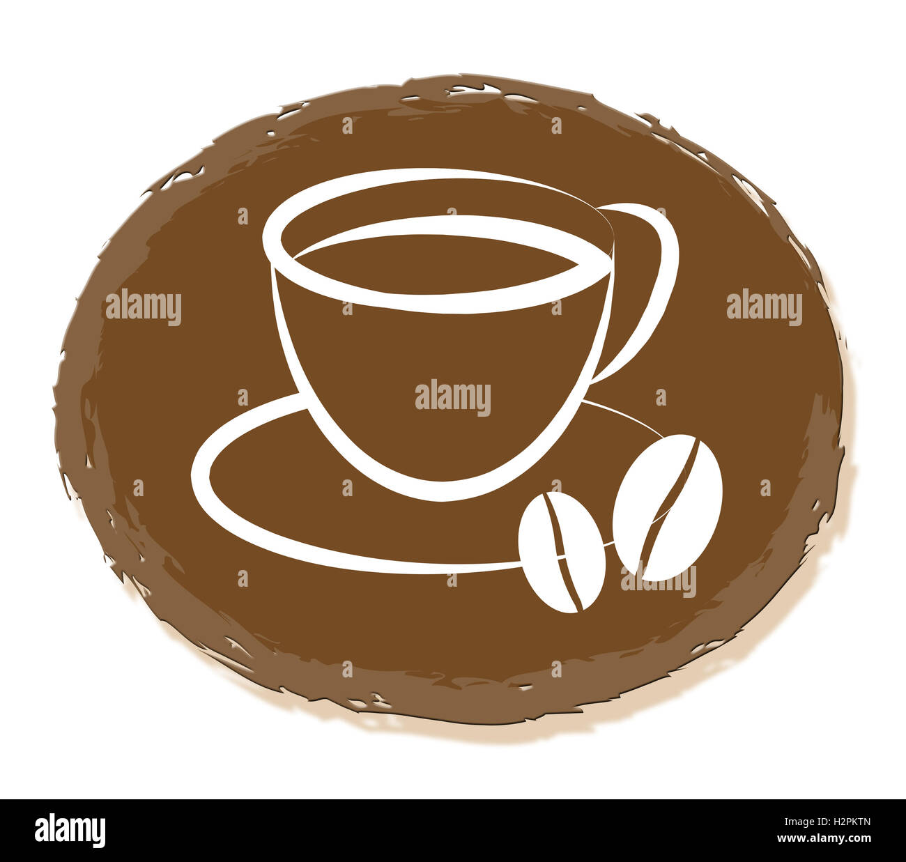 Coffee Cup Icon Indicates Beverages Cafeteria And Cafe Stock Photo - Alamy