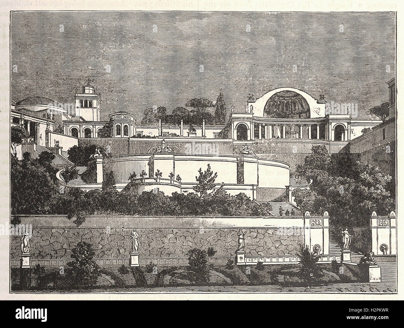 HADRIAN’s VILLA AT TIBUR. - from 'Cassell's Illustrated Universal ...