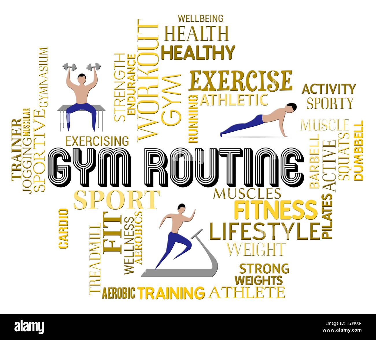 Routine exercise procedure Cut Out Stock Images & Pictures - Alamy