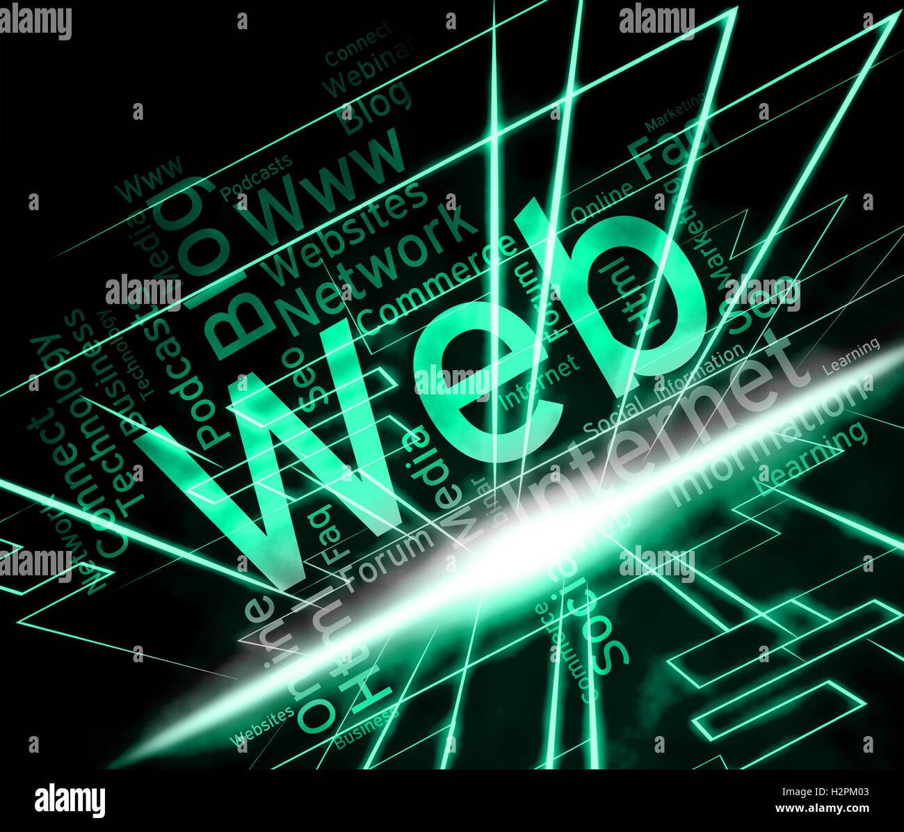 Web Word Meaning Internet Network And Websites Stock Photo - Alamy