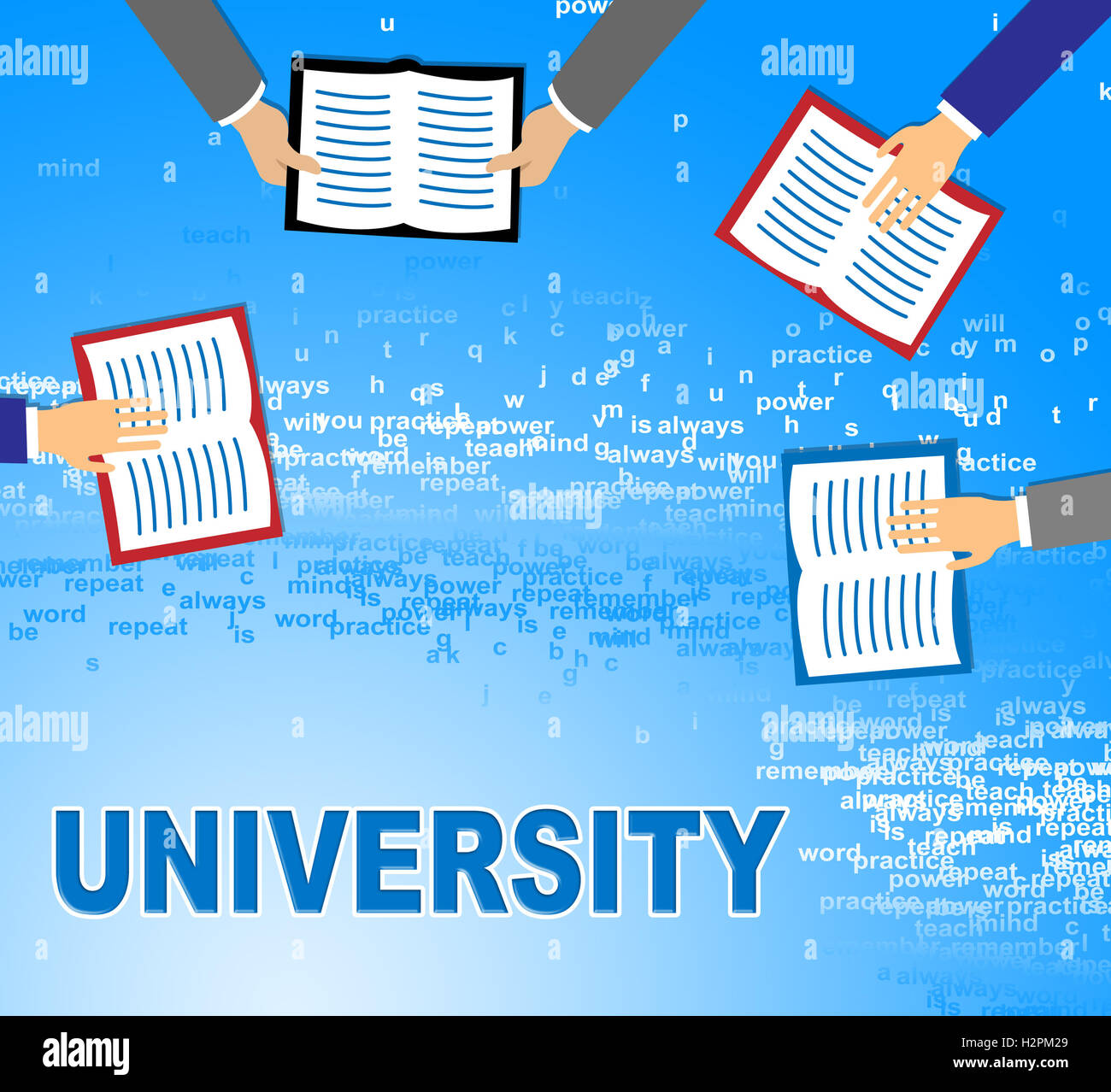 University Books Showing Varsities Literature And Education Stock Photo ...