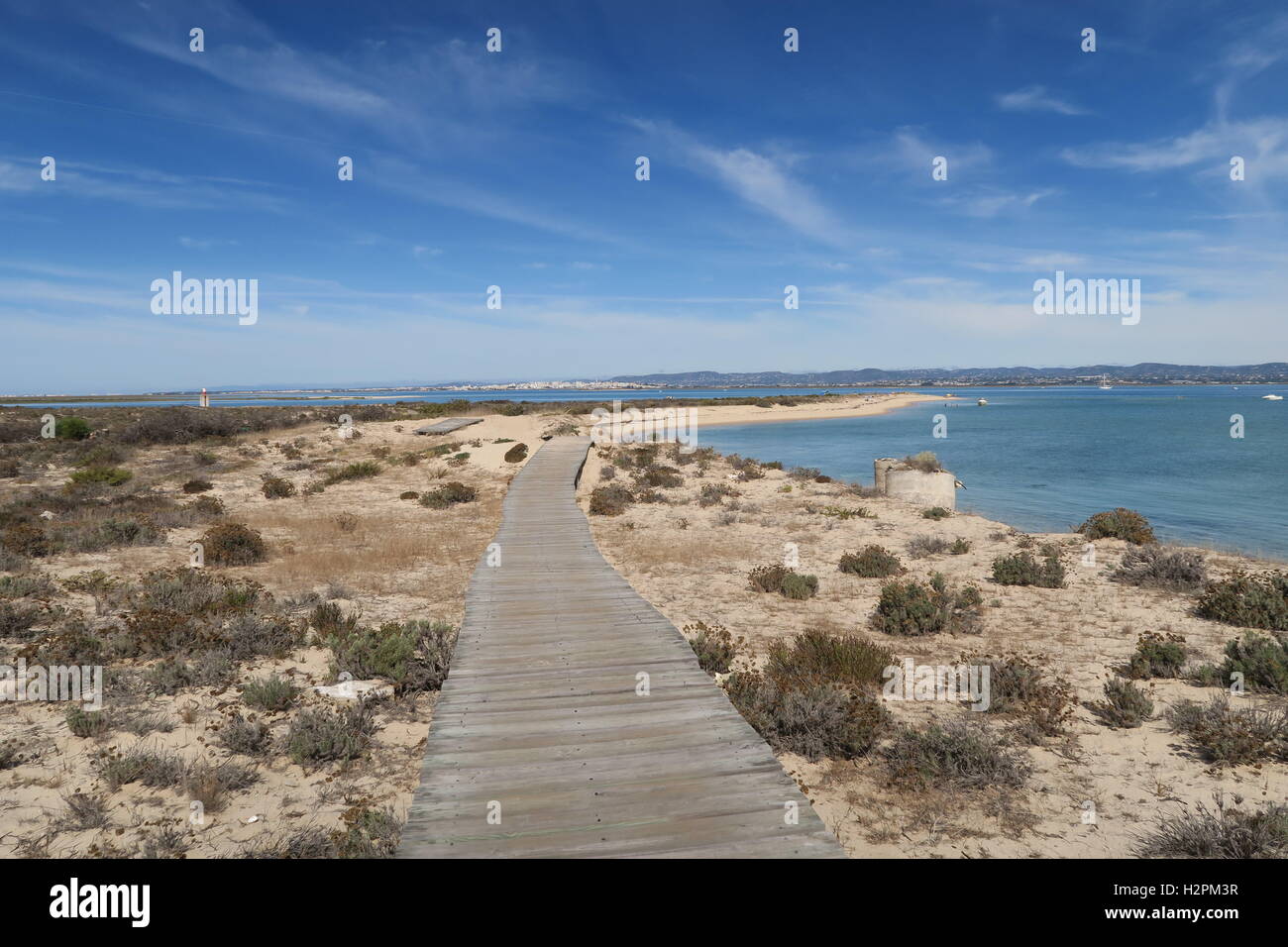 Ilha Deserta in the National Park Ria Formosa south of Faro, Portugal ...