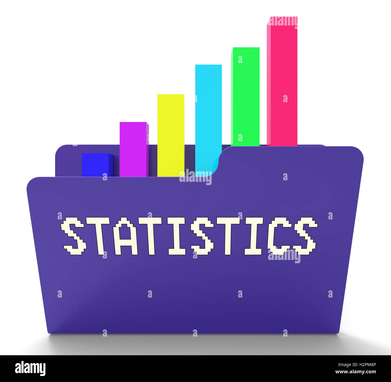 Statitics Name On File Represents Stats Graph 3d Rendering Stock Photo ...