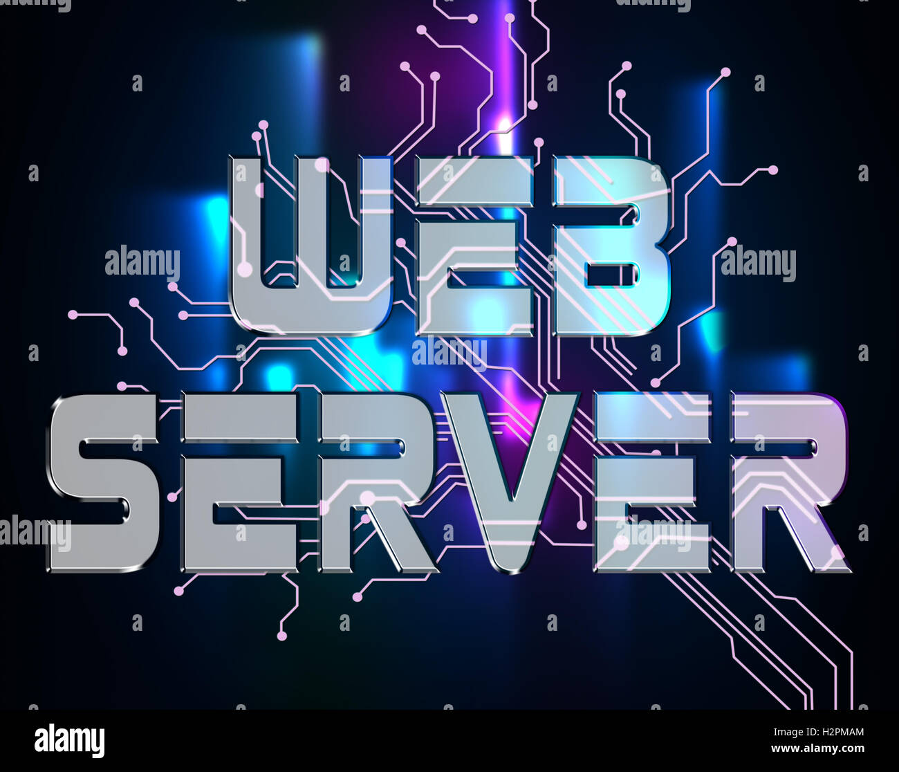 Web Server Words Show Computer Servers And Data Stock Photo - Alamy