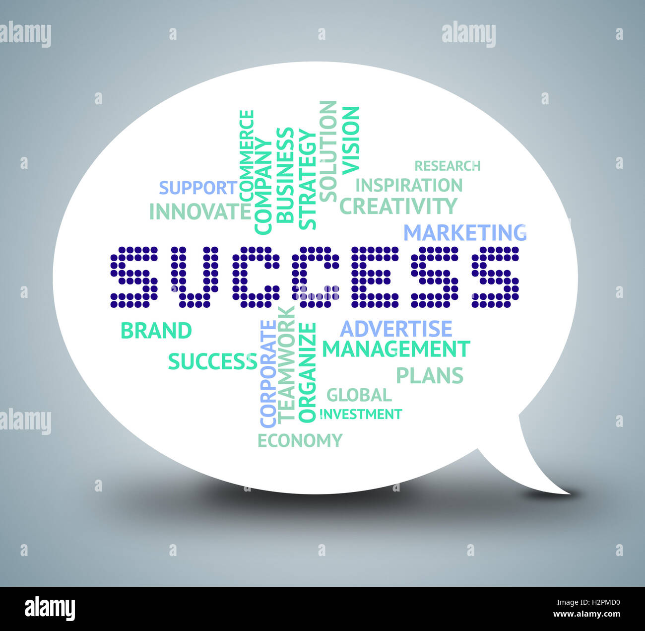 Success Word On Spech Bubble Means Triumphant Winning And Resolution ...