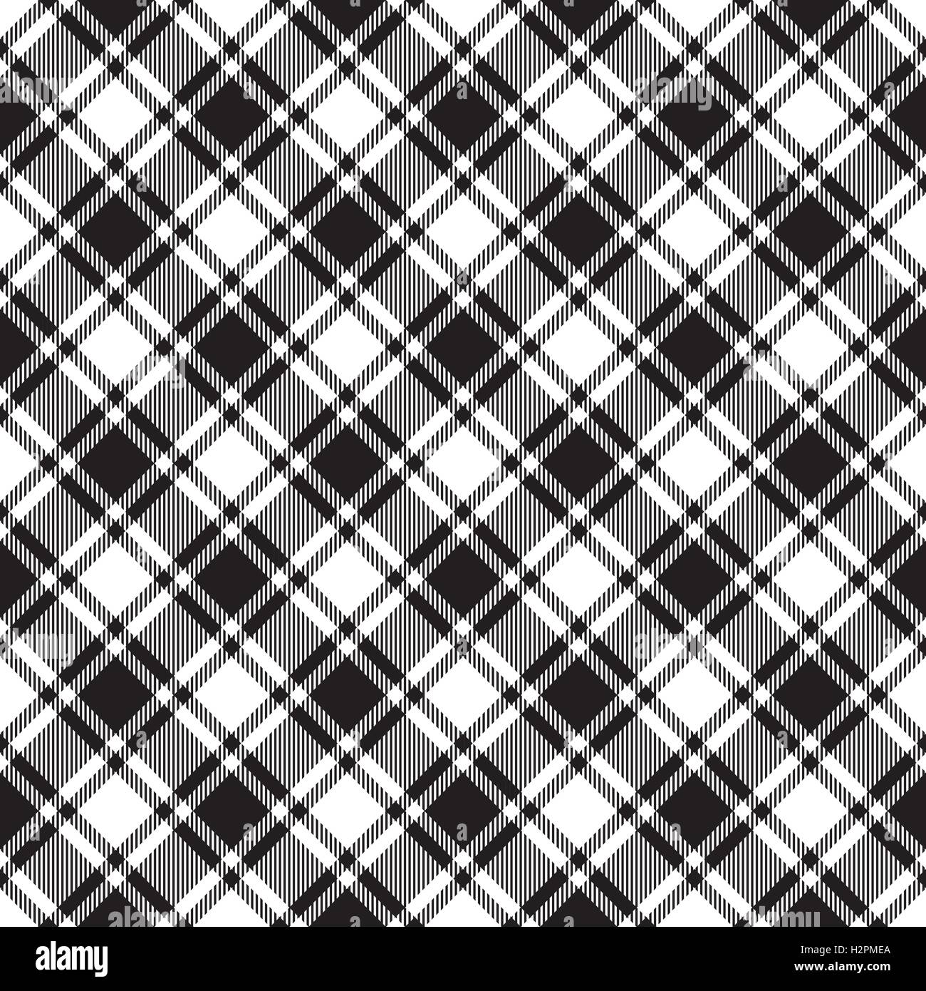 Black white diagonal check texture seamless pattern. Vector ...