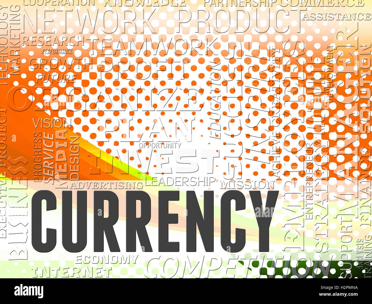 Currency Word Shows Foreign Exchange And Fx Stock Photo - Alamy