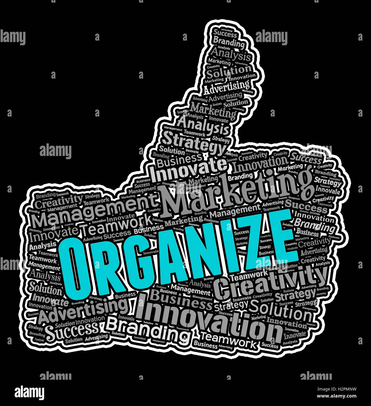 Organize Thumbs Up Meaning Organized Arranged And Managed Stock Photo ...